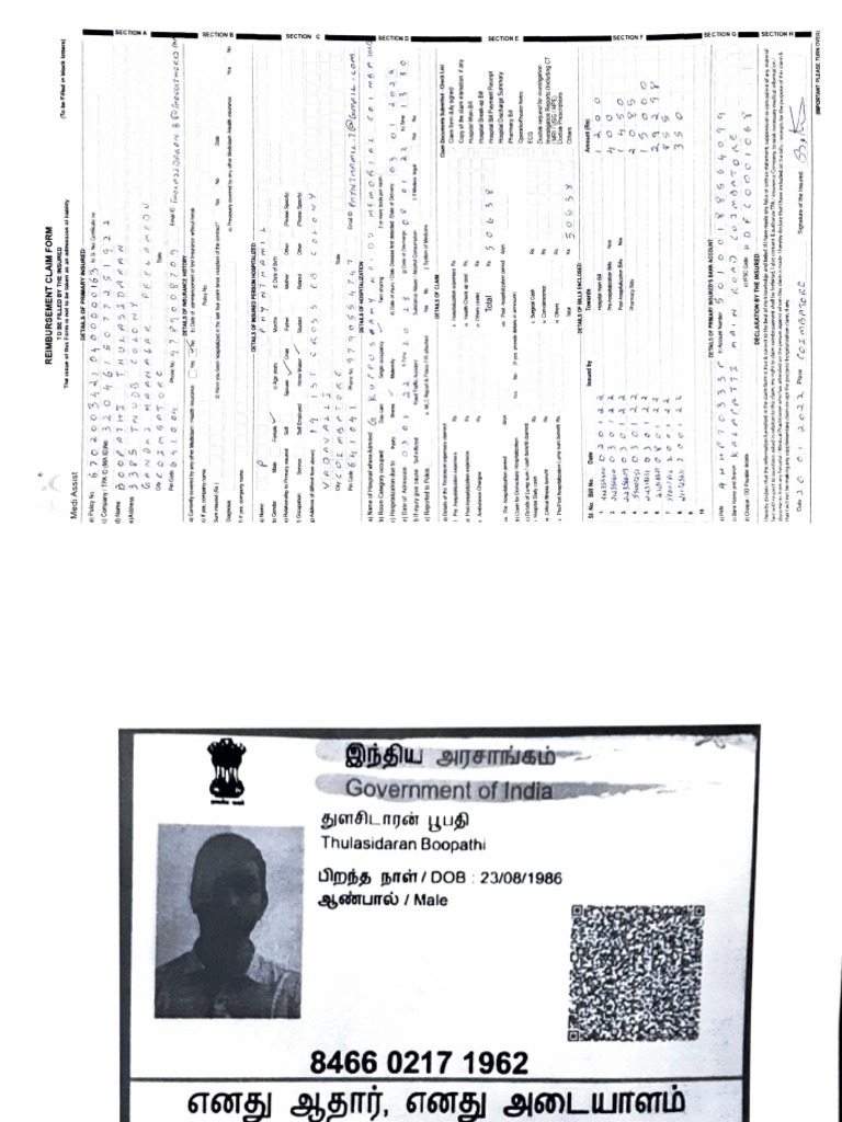 Part A Form-Medibuddy-Newindia Assurance | PDF