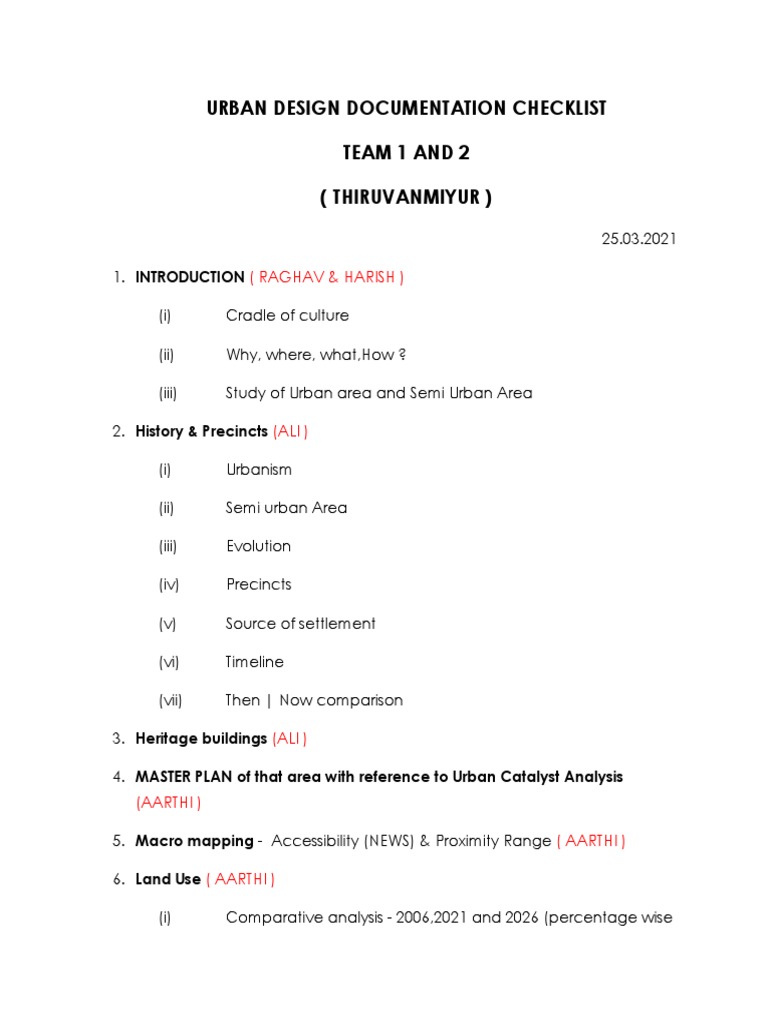 Urban Design Checklist | PDF