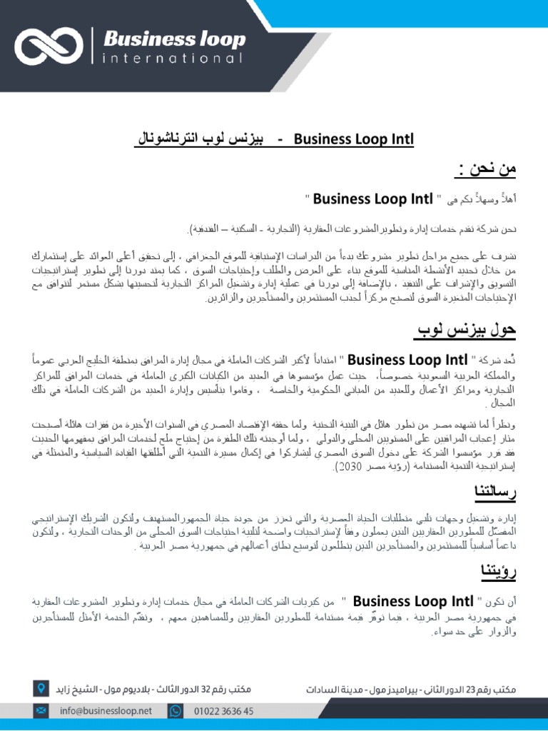 Business Loop Profile | PDF