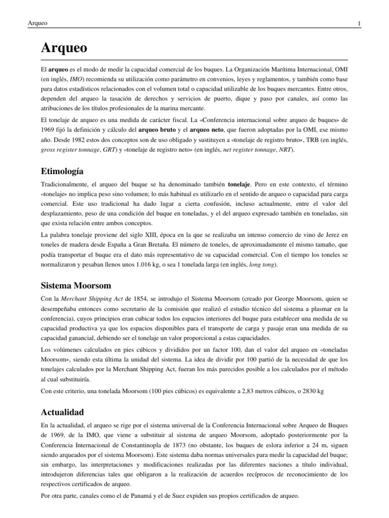 ARQUEO | PDF | Buques | Envío