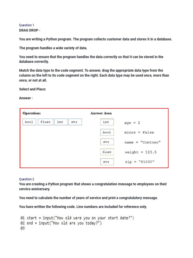 Microsoft 98 381 Pdf Database Index Python Programming Language
