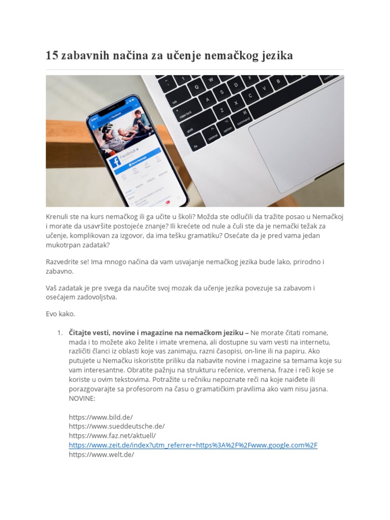 Saveti Za Ucenje Jezika Nemacki | PDF