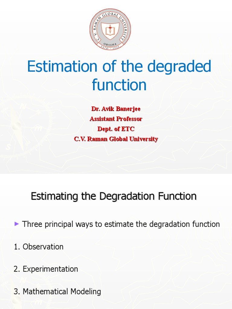 Estimation of Degradation Function-1 | PDF | Applied And ...