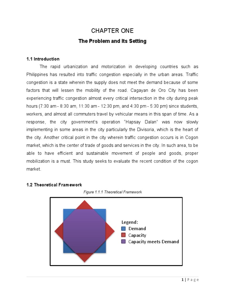 Chapter One: The Problem and Its Setting | PDF | Traffic | Traffic ...