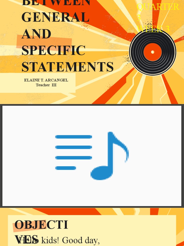 Distinguishing Between General and Specific Statements: An ELA Lesson ...