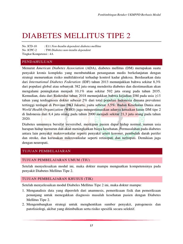 Modul Diabetes Mellitus Tipe 2 Pdf