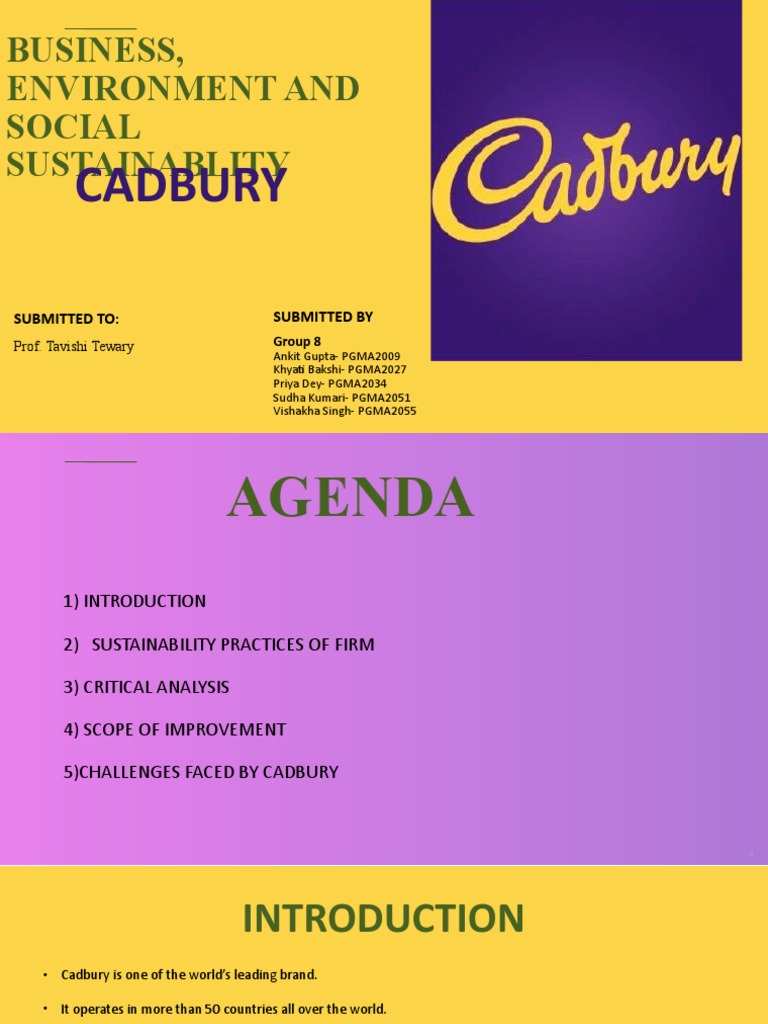 Cadbury | PDF | Chocolate | Sustainability