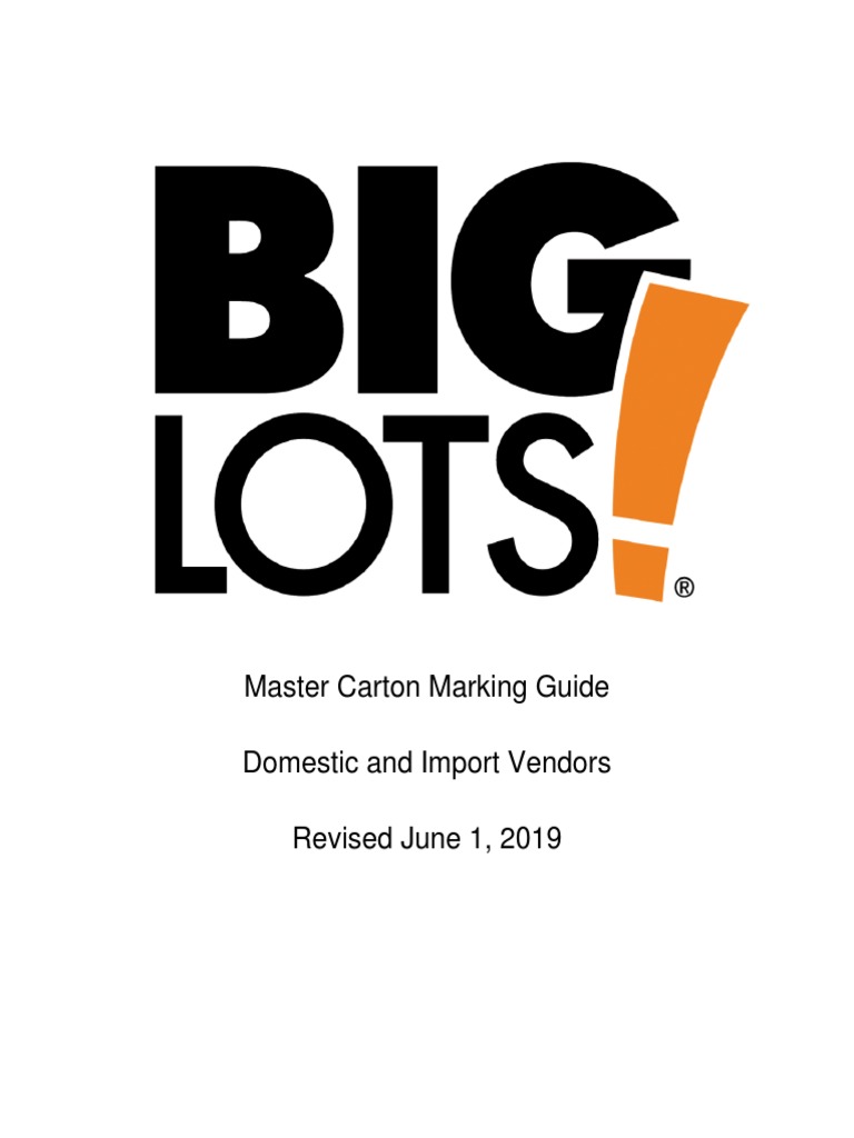 Master Carton Marking Guide June2019 | PDF | Toys | Packaging And Labeling