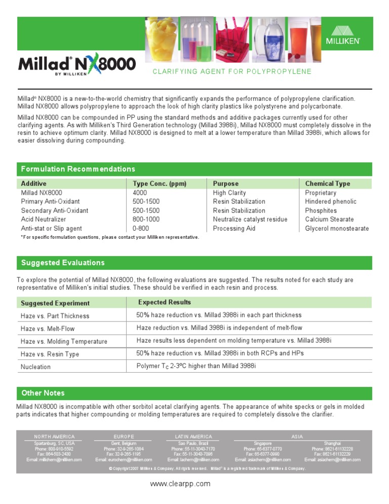 Millad NX8000 | Download Free PDF | Organic Polymers | Chemistry
