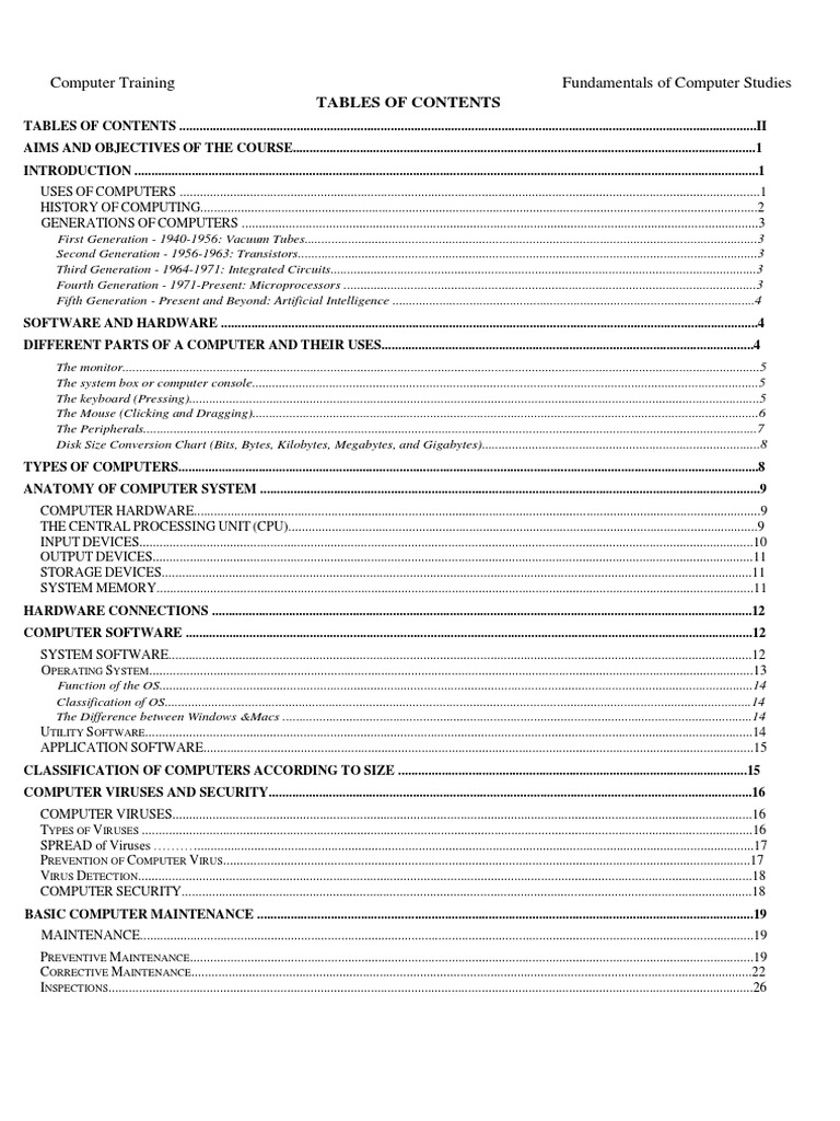 Computer Studies Notes | Download Free PDF | Computer Hardware ...