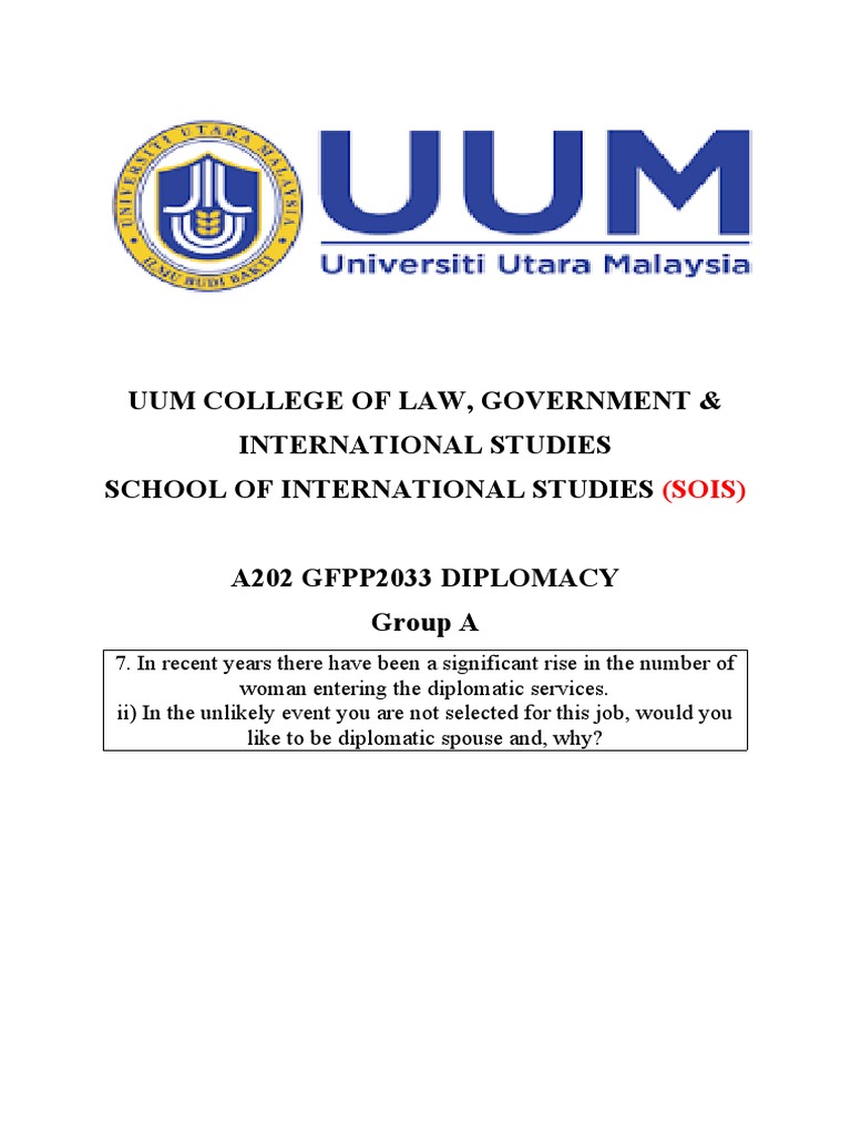 Uum College of Law, Government & International Studies School of ...