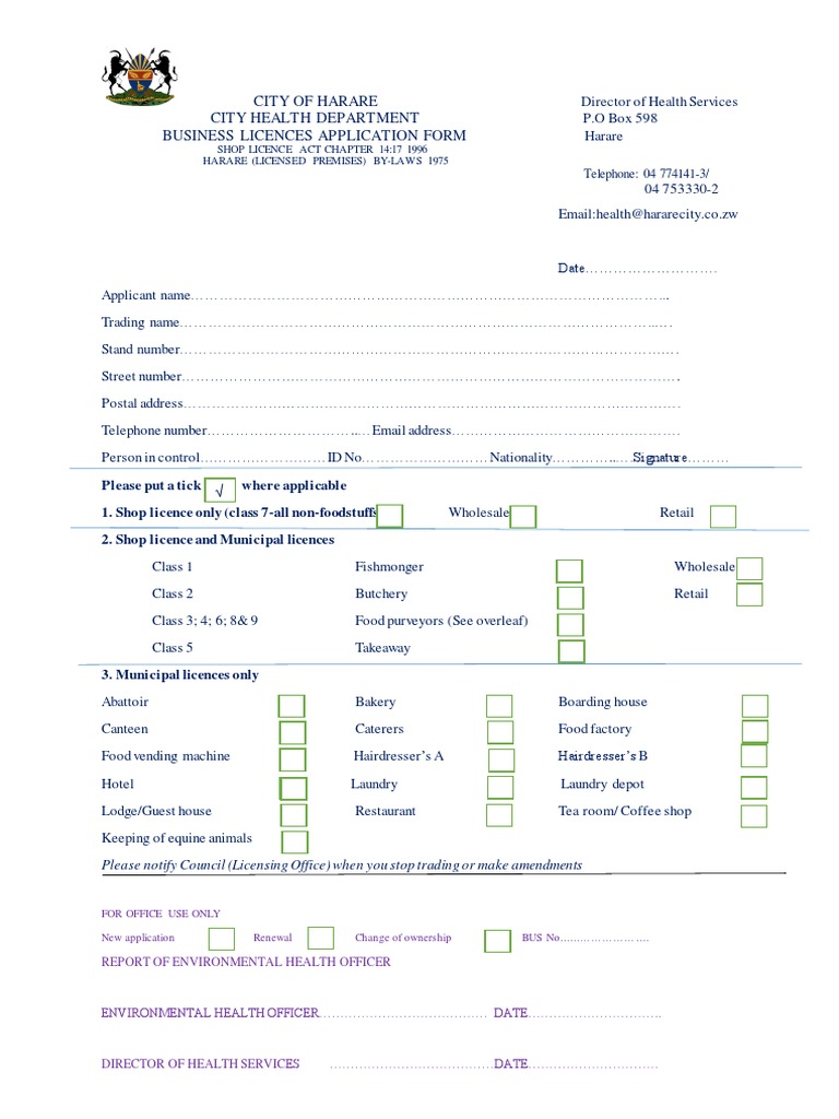 Shop Municipal Application Form. | PDF | Foods | Meat