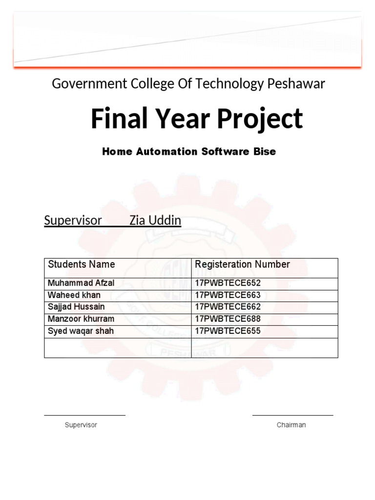 Project Title Page in Word | PDF