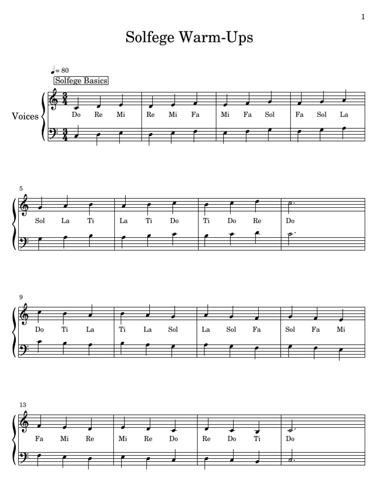 Solfege Warm-Ups | PDF