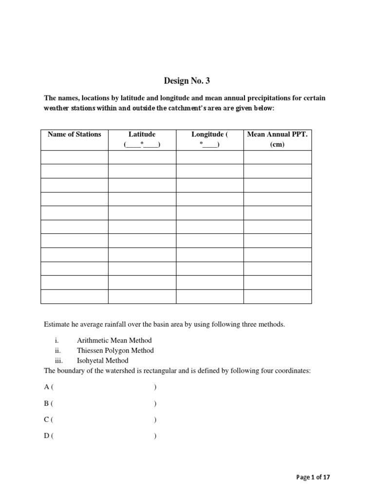 Estimating Average Rainfall and Extending a Stream Rating Curve Using ...