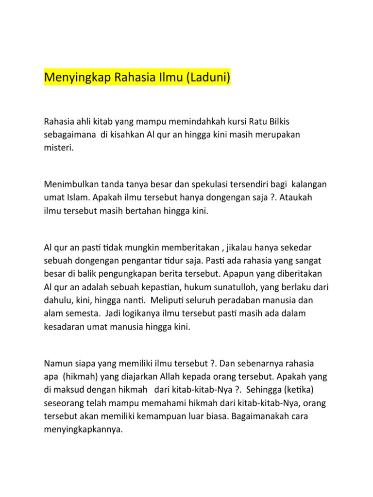 Menyingkap Rahasia Ilmu | PDF