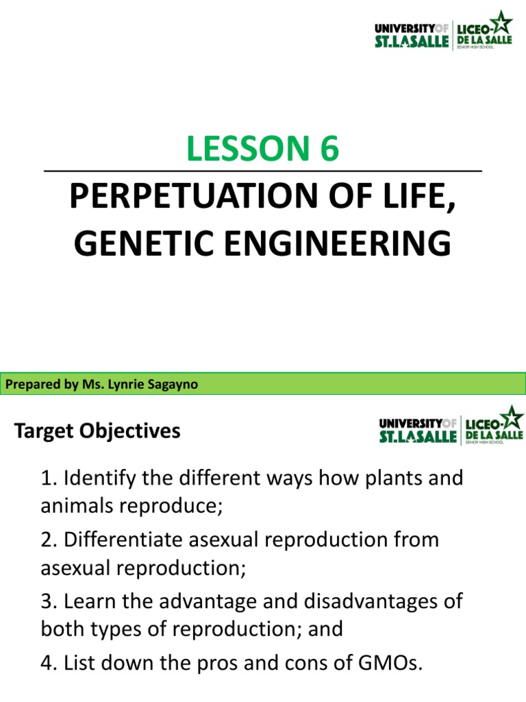 Perpetuation of Life and Genetic Engineering | PDF | Sexual ...