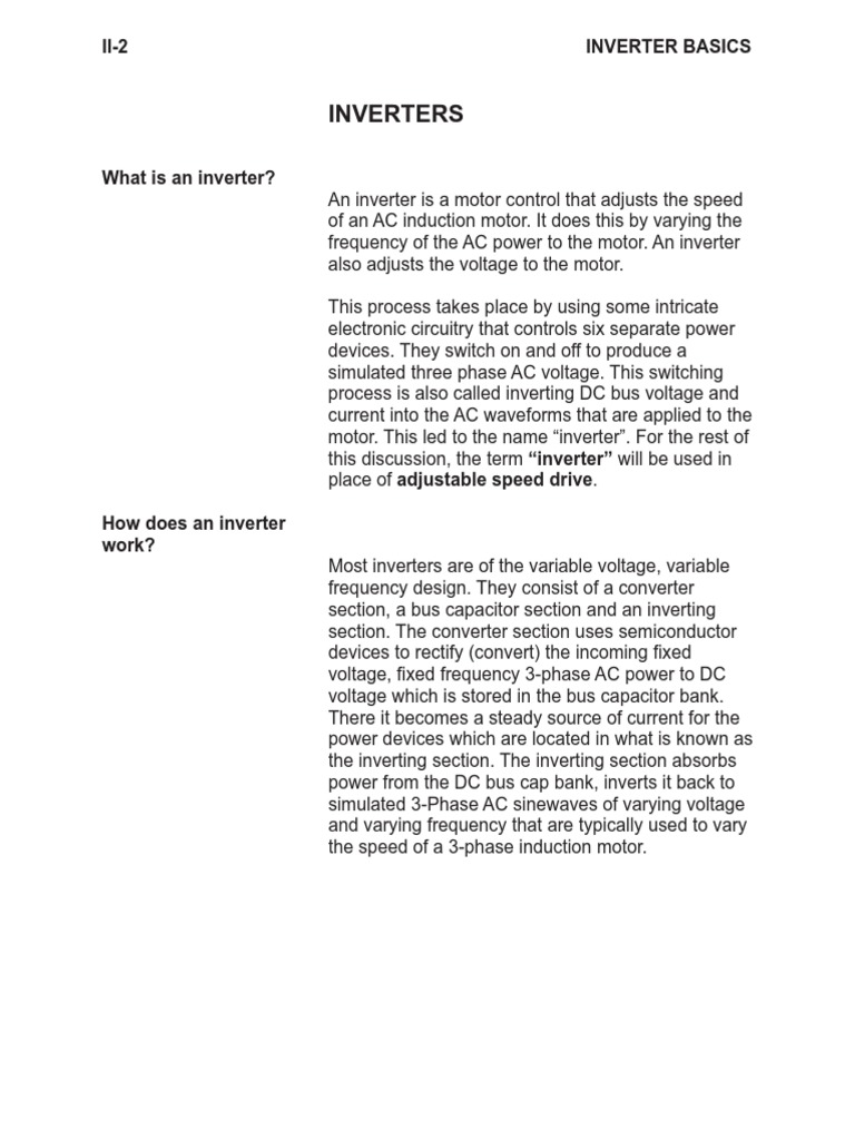 Inverters: Inverter Basics II-2 | PDF | Power Inverter | Rectifier