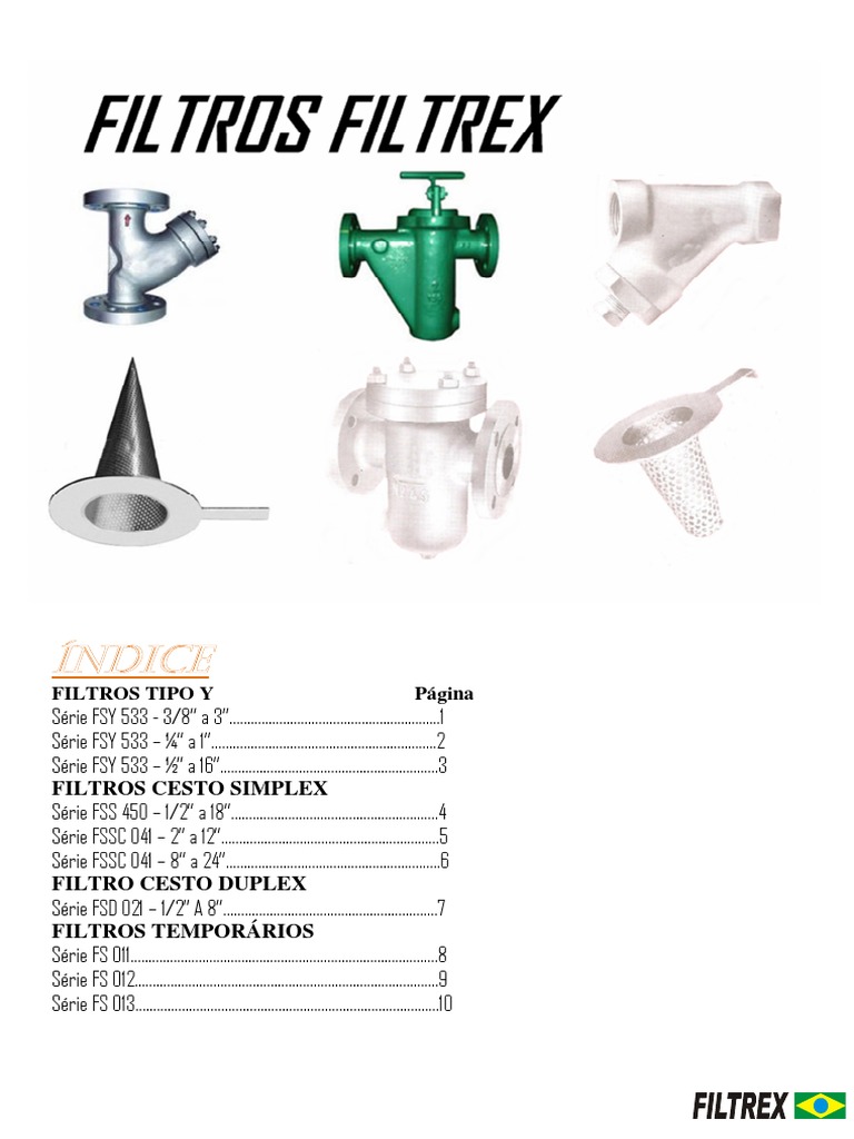 Catalogo Filtrex | PDF | Aço | Filtragem