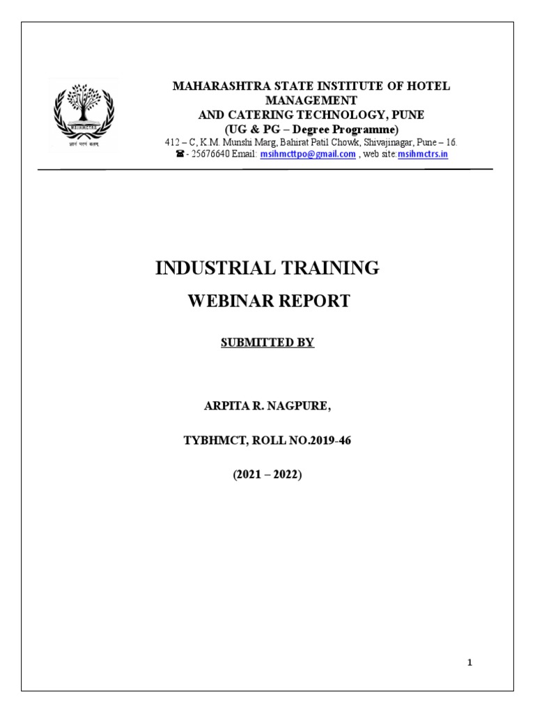 Arpita Webinar Report | PDF | Indian Cuisine | Chocolate