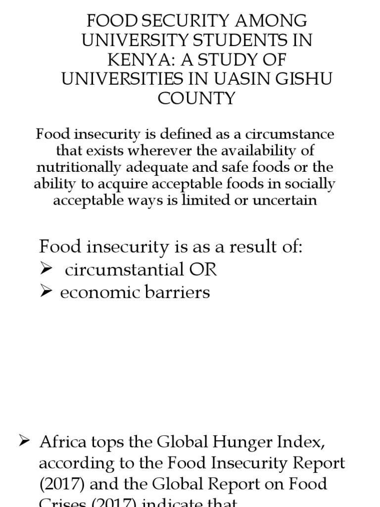 Food Security Slides | PDF | Food Security | Health Sciences