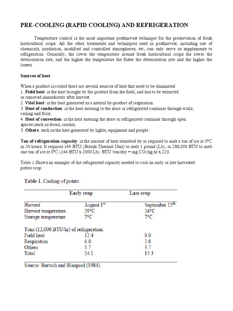 Pre-Cooling and Refrigeration | PDF | Refrigeration | Humidity