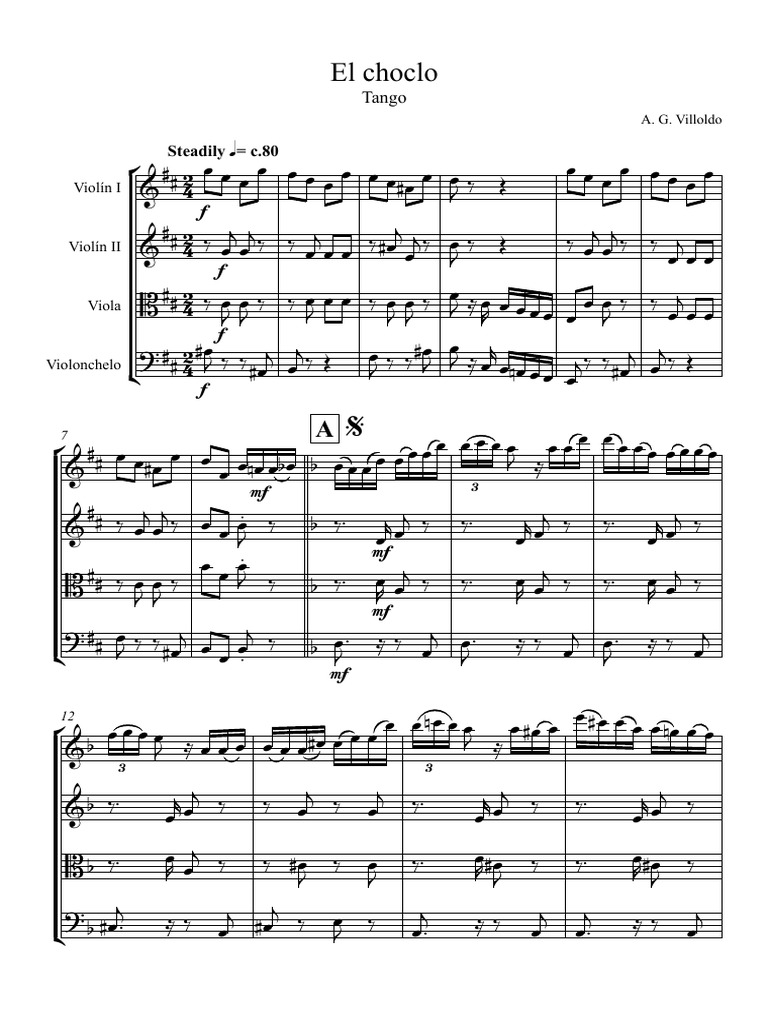 El Choclo - Partitura y Partes | PDF