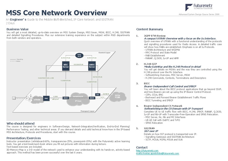 Engineers Mss Core Network Overview 2008 | PDF