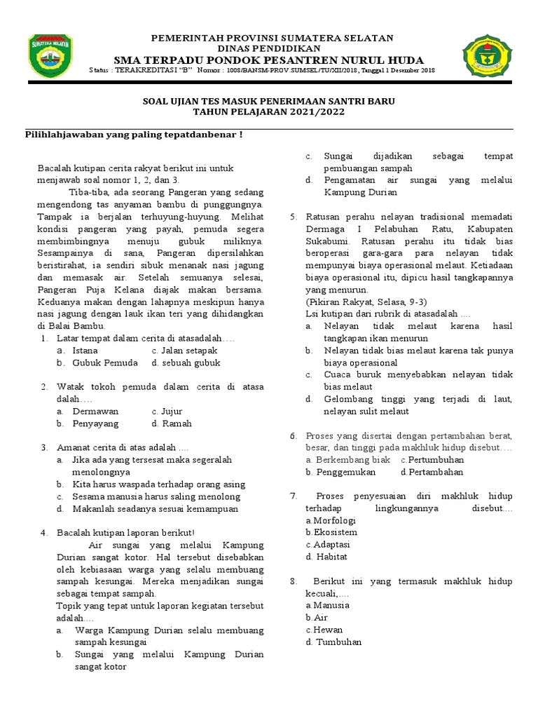 Naskah Soal PSB | PDF