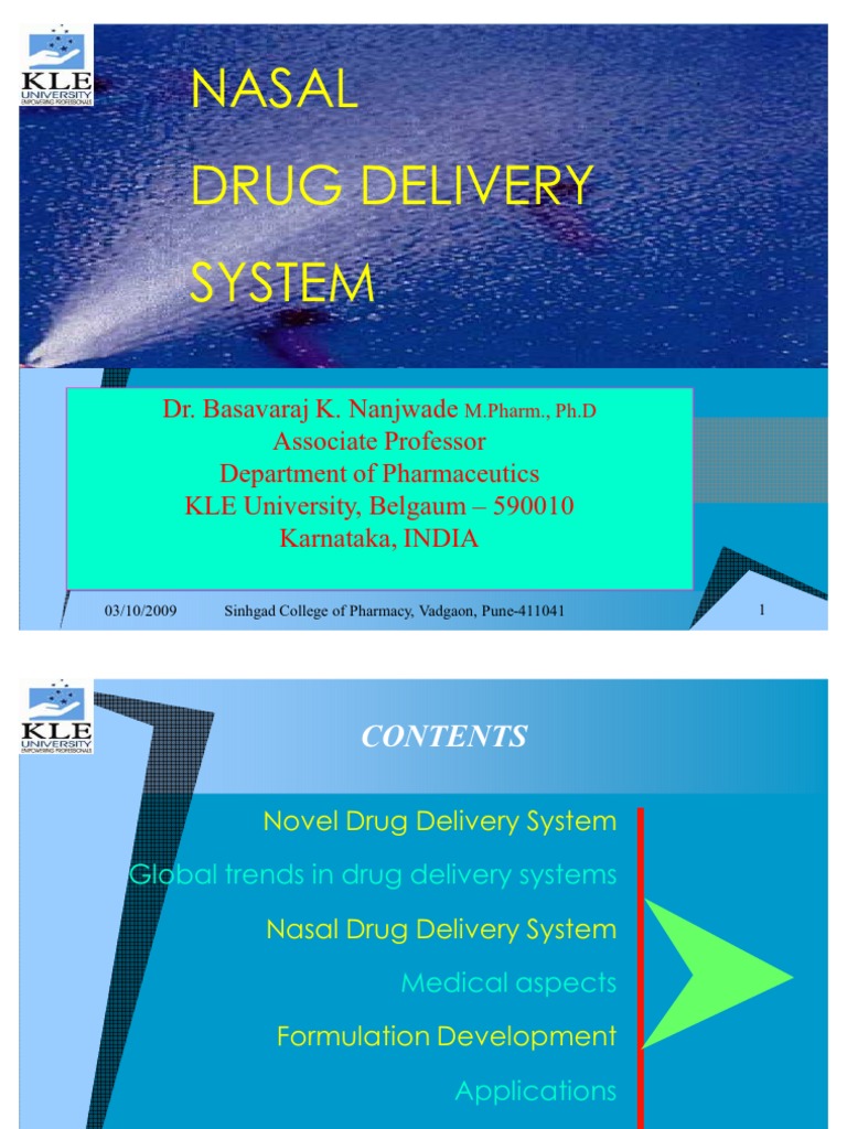 Nasal Drug Delivery System | PDF | Self-Improvement | Wellness