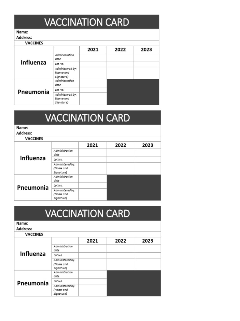 Vacc Card | PDF