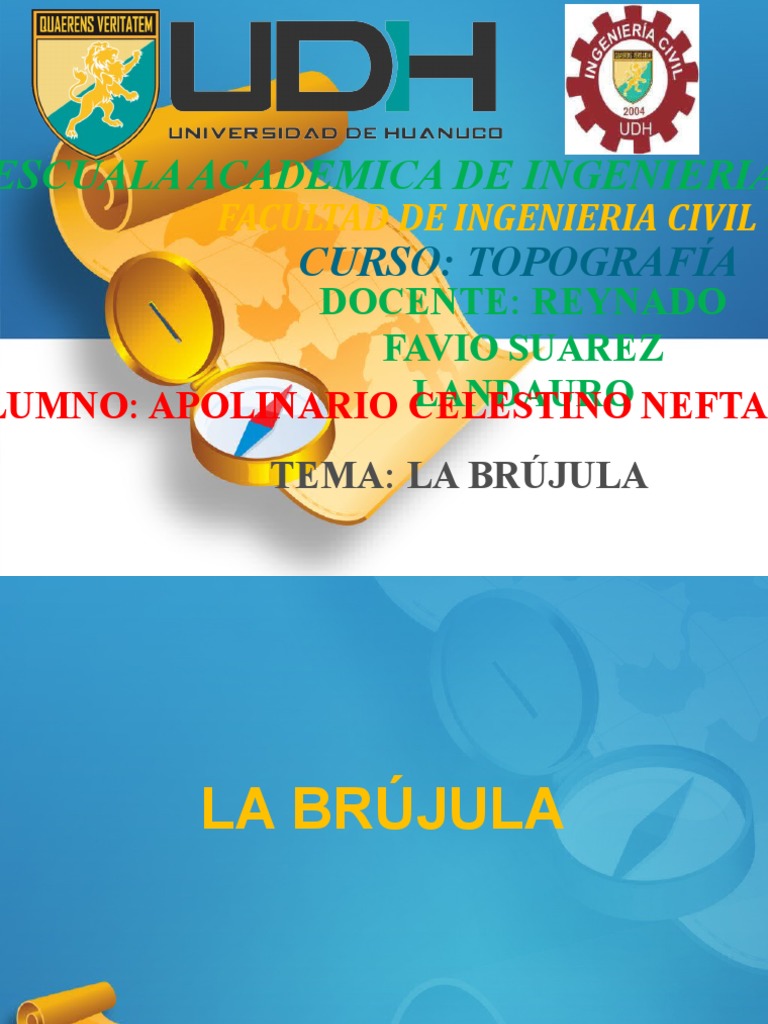 Uso y Función de la Brújula en Topografía | PDF | Brújula | Magnetismo