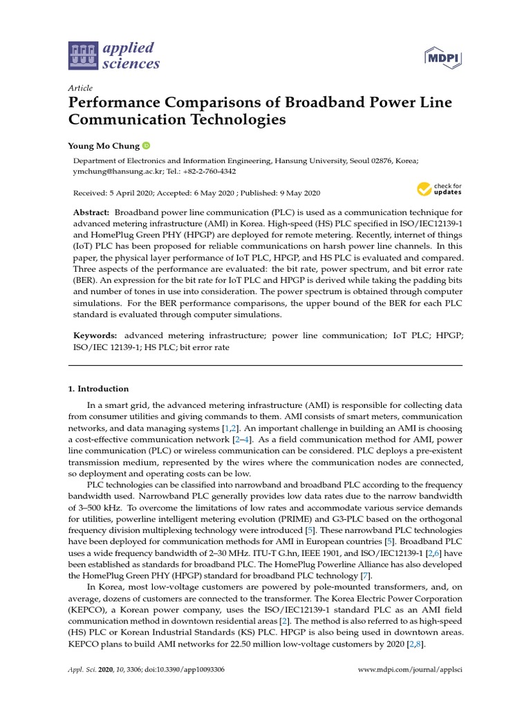 Broadband Powerline Communication Performance Evaluation | PDF ...