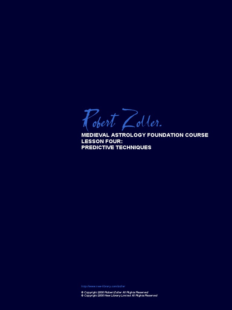 Robert Zoller.: Medieval Astrology Foundation Course Lesson Four ...