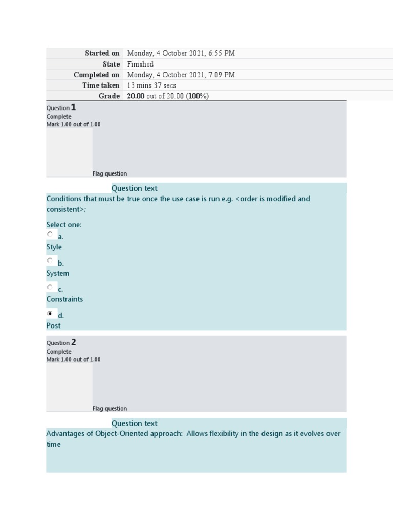 Prelim Quiz 2 System Integ | PDF | System | Use Case