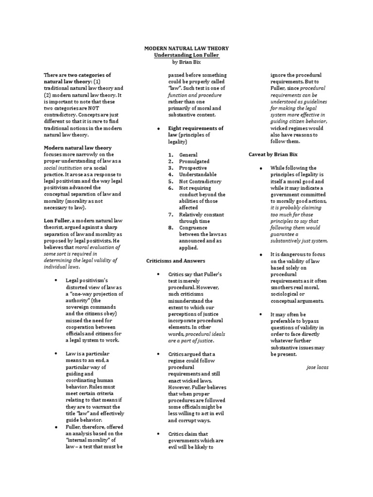 Understanding Lon Fuller and Pure Theory of Law | PDF | Jurisprudence ...