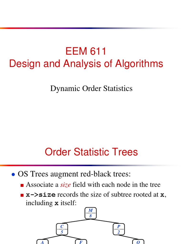 Dynamic Order Statistics | PDF | Algorithms And Data Structures ...