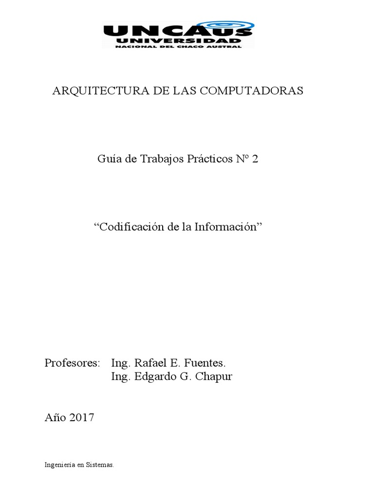Guia Trabajos Prácticos #2 | PDF | Byte | Poco