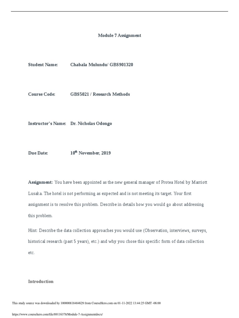 Module 7 Assignment | PDF | Data | Focus Group