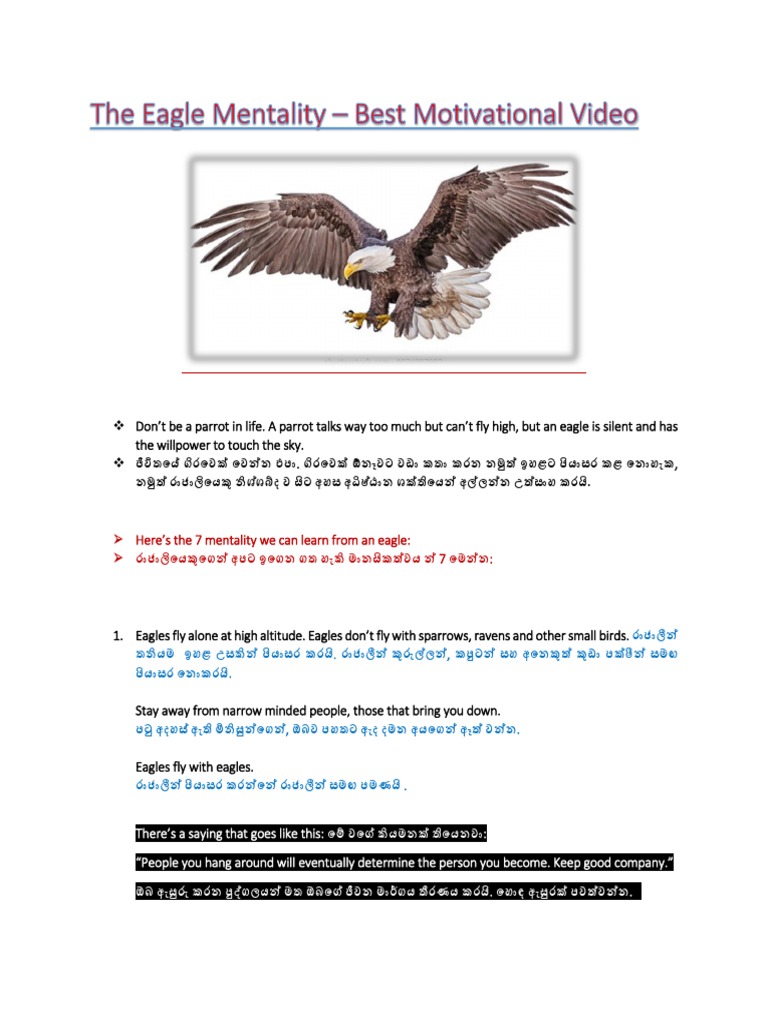 The Eagle Mentality | PDF