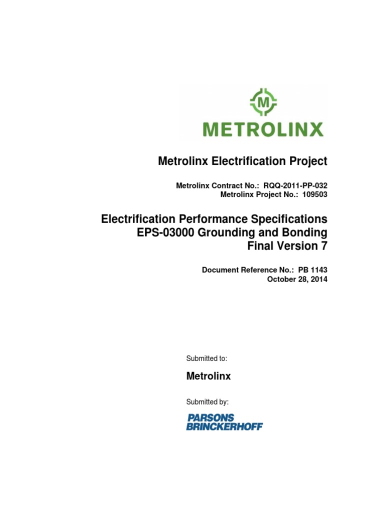 Metrolinx Electrification Specs | PDF | Electrical Connector ...