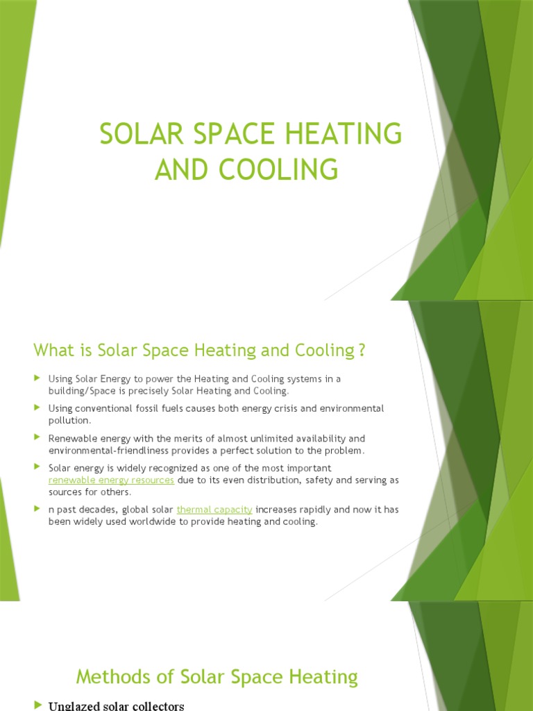 Solar Space Heating and Cooling | PDF | Solar Energy | Heat Transfer