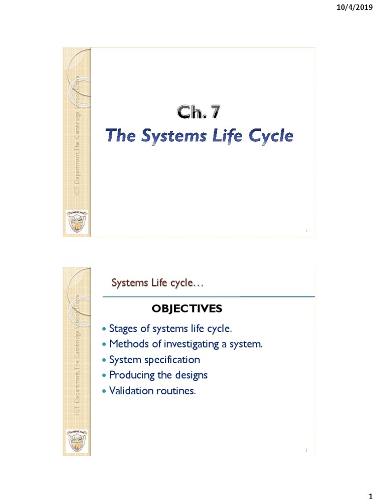 ICT System Life Cycle and Validation | PDF | Information Technology ...