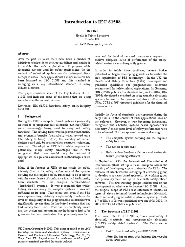 Iec 61508 | PDF | Safety | Prevention