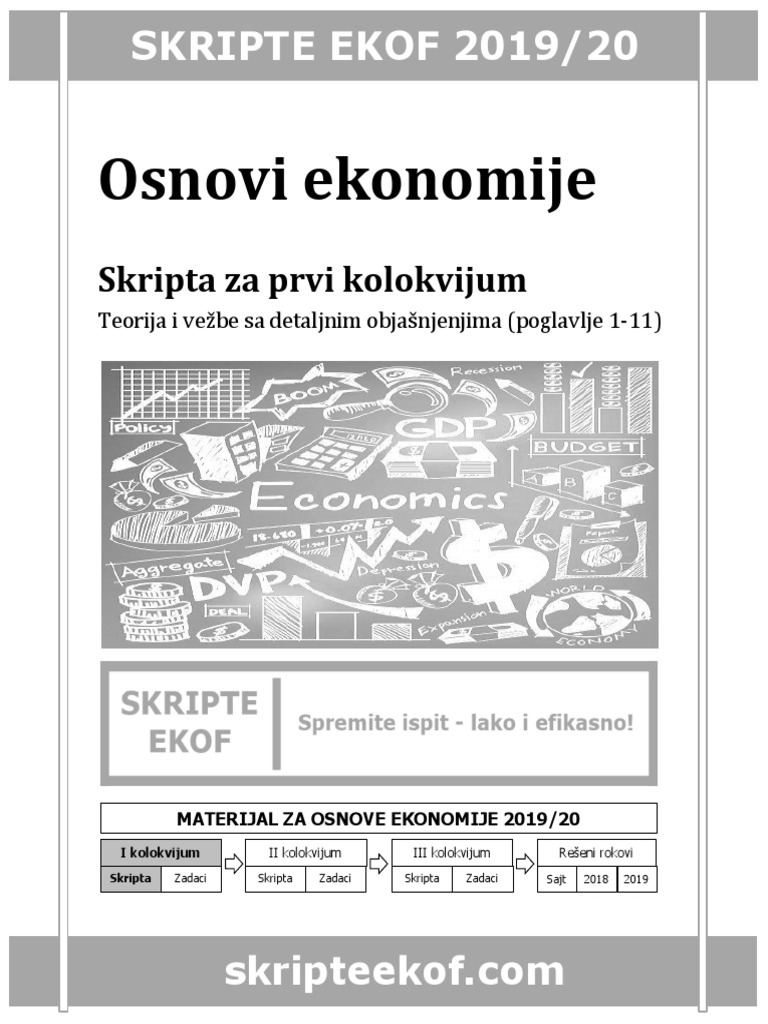 Osnovi Ekonomije Skripta Za Prvi Kolokvijum | PDF