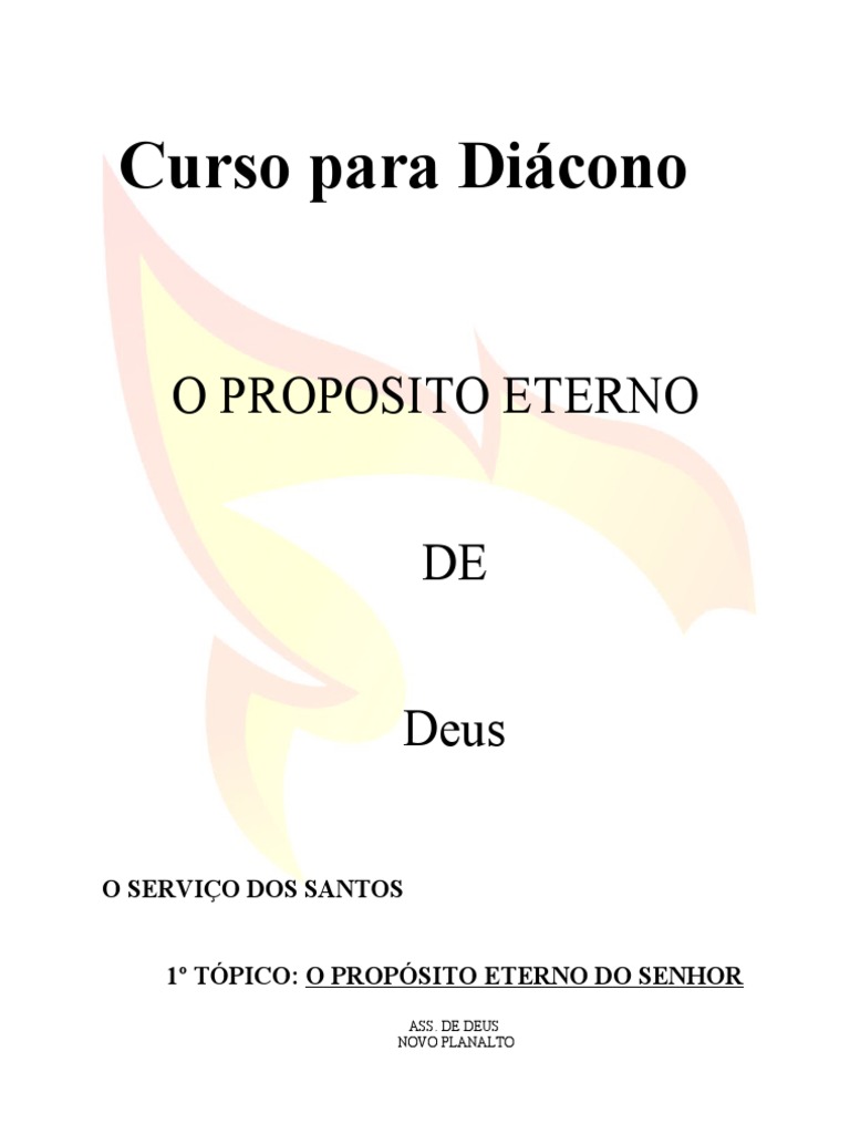 Apostila-Discipulado Diaconato | PDF | Jesus | Igreja cristã Apostila-Discipulado Diaconato | PDF | Jesus | Igreja cristã