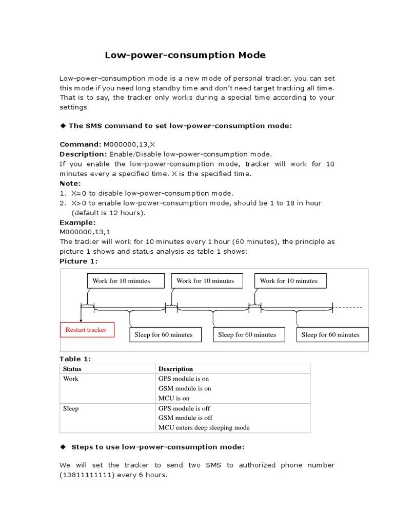 Low Power Consumption Mode | PDF | Computing | Telecommunications