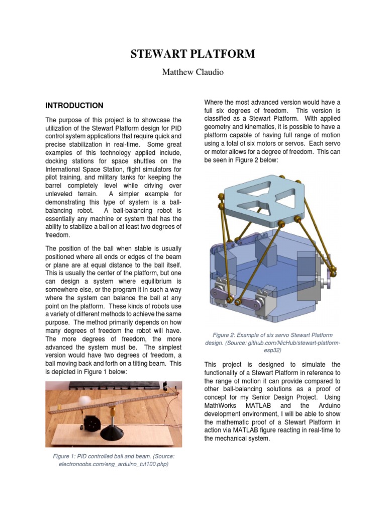 Stewart Platform 3 | PDF | Control Theory | Computing