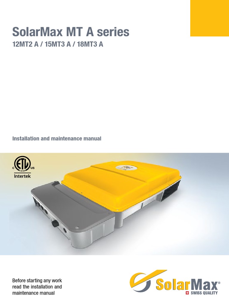 Manual Inversor SolarMax | PDF