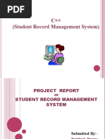 Student Management System Project Report | PDF | System | Design